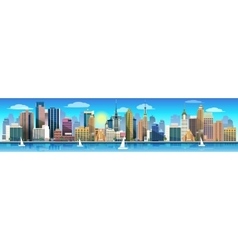 City skyline urban panorama Royalty Free Vector Image