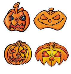 Halloween pumpkin pop art Royalty Free Vector Image