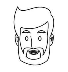 Cartoon goofy looking yokel unkempt and untidy Vector Image