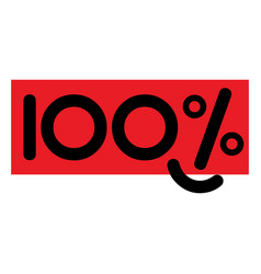 Hundred percent sticker Royalty Free Vector Image