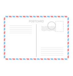 Postcard template paper white texture Royalty Free Vector