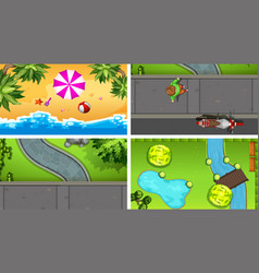 2d tiles set for top down games Royalty Free Vector Image