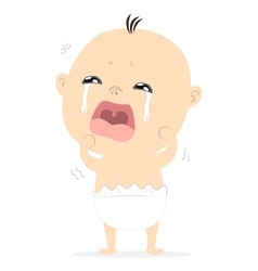 Crying baby Royalty Free Vector Image - VectorStock