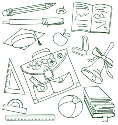 Different school objects Royalty Free Vector Image