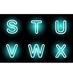 Ai letter neon light artificial intelligence easy Vector Image