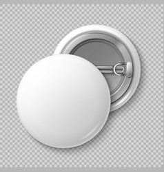 White 3d blank square and rounded button Vector Image