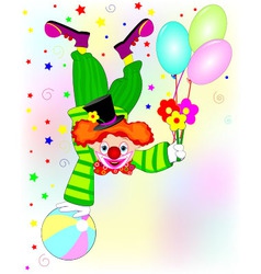 Clown blows bubbles Royalty Free Vector Image - VectorStock