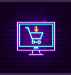Shopping neon icons Royalty Free Vector Image - VectorStock