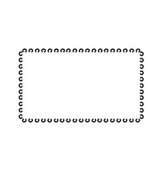 Doodle frames rectangle hand drawn borders Vector Image