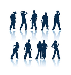 Teenager figure front and back Royalty Free Vector Image