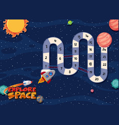 Count number space theme Royalty Free Vector Image