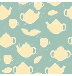 Tea seamless pattern background Royalty Free Vector Image