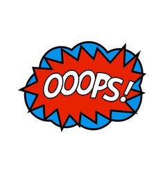 Oops word comic book pop art Royalty Free Vector Image