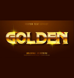 Golden star text editable font effect Royalty Free Vector