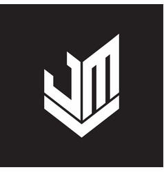 Jm logo monogram with piece circle ribbon style Vector Image