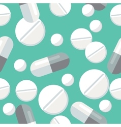 Seamless pattern with stethoscope pills Royalty Free Vector