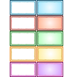 Colored photo frames set Royalty Free Vector Image