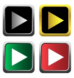 Red play button Royalty Free Vector Image - VectorStock