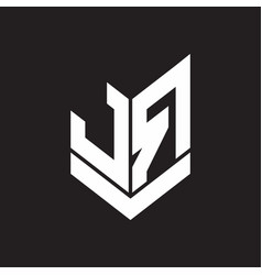 Jr initial logo linked circle monogram Royalty Free Vector