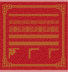 Asian ornament korean chinese japanese patterns Vector Image