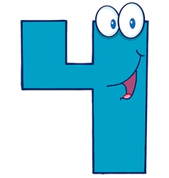 Number one cartoon character Royalty Free Vector Image