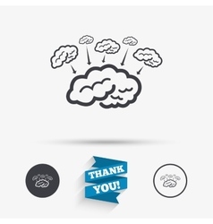 Creative brains sign Royalty Free Vector Image