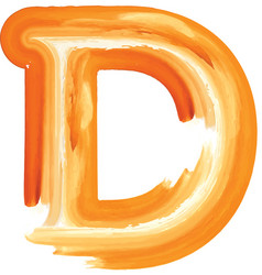 Font letter d Royalty Free Vector Image - VectorStock