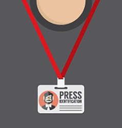 Press id card design template Royalty Free Vector Image