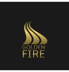 Abstract flame gold logo Royalty Free Vector Image