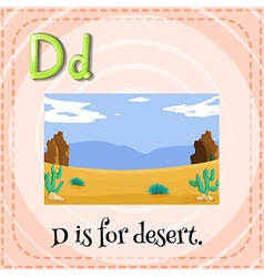 Flashcard letter d is for doctor Royalty Free Vector Image