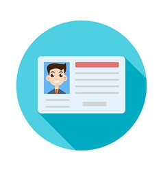 Blue driver license card icon Royalty Free Vector Image