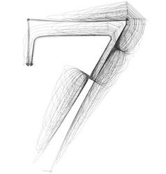 Cartoon - number seven the figure 7 Royalty Free Vector