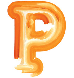 Colorful font letter p Royalty Free Vector Image