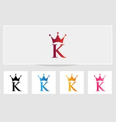 Letter k crown logo Royalty Free Vector Image - VectorStock