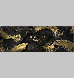 Black and gold luxury leaves pattern Royalty Free Vector
