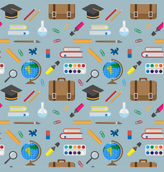 School colorful seamless pattern Royalty Free Vector Image
