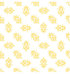 Bee seamless pattern Royalty Free Vector Image