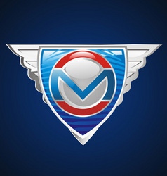 Motorsport racing shield emblem set Royalty Free Vector