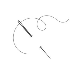 Needle thread logo Royalty Free Vector Image - VectorStock