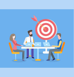 Business goals achievement concept Royalty Free Vector Image