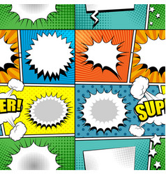 Comic page bright template Royalty Free Vector Image