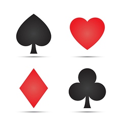 Playing card symbols Royalty Free Vector Image