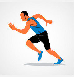 Running sprinter athlete Royalty Free Vector Image