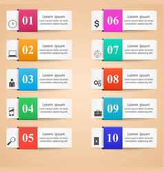 Infographic design list of 10 items Royalty Free Vector