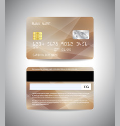 Credit card front and back side Royalty Free Vector Image
