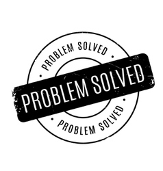 Problem solved rubber stamp Royalty Free Vector Image