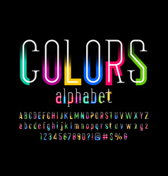 Continuous line font inline alphabet Royalty Free Vector