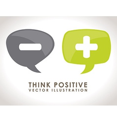 Positive and negative thinking cartoon Royalty Free Vector