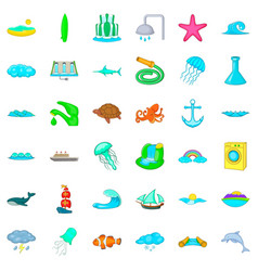 Ocean wave icon cartoon style Royalty Free Vector Image