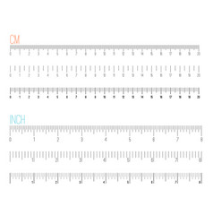 Measuring rulers school ruler metric scale Vector Image